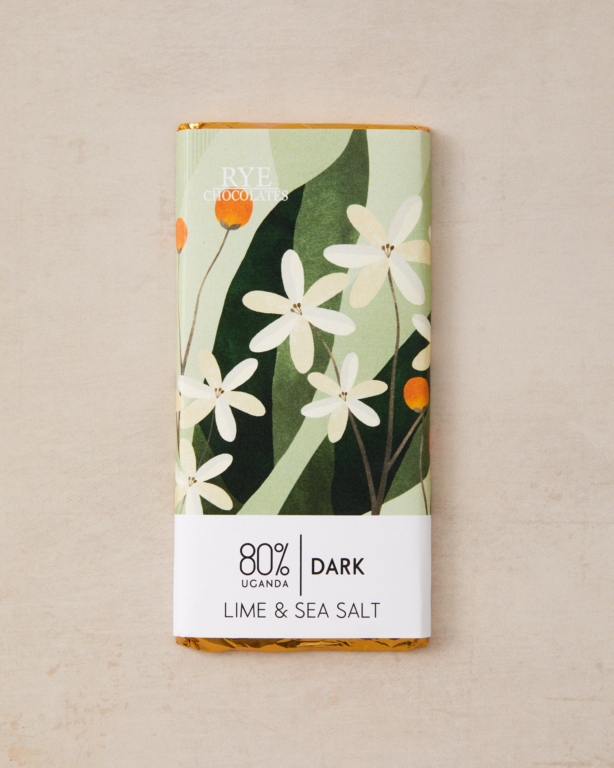 Lime & Sea Salt Dark Chocolate Bar - 80% Ugandan – Rye Chocolates